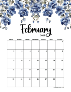 Printable February 2025 Calendar - Our Happy Corner
