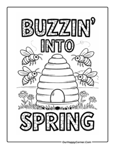 Free Printable Spring Coloring Pages For Kids - Our Happy Corner