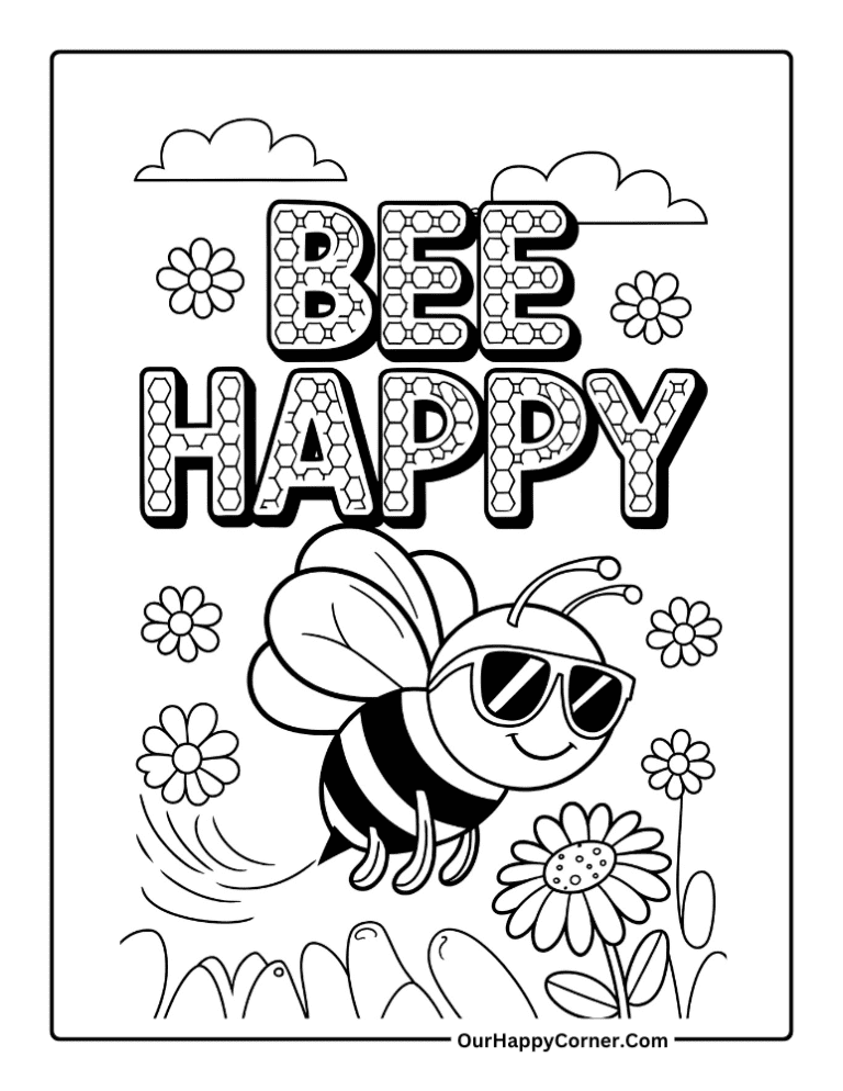 Free Printable Spring Coloring Pages For Kids - Our Happy Corner