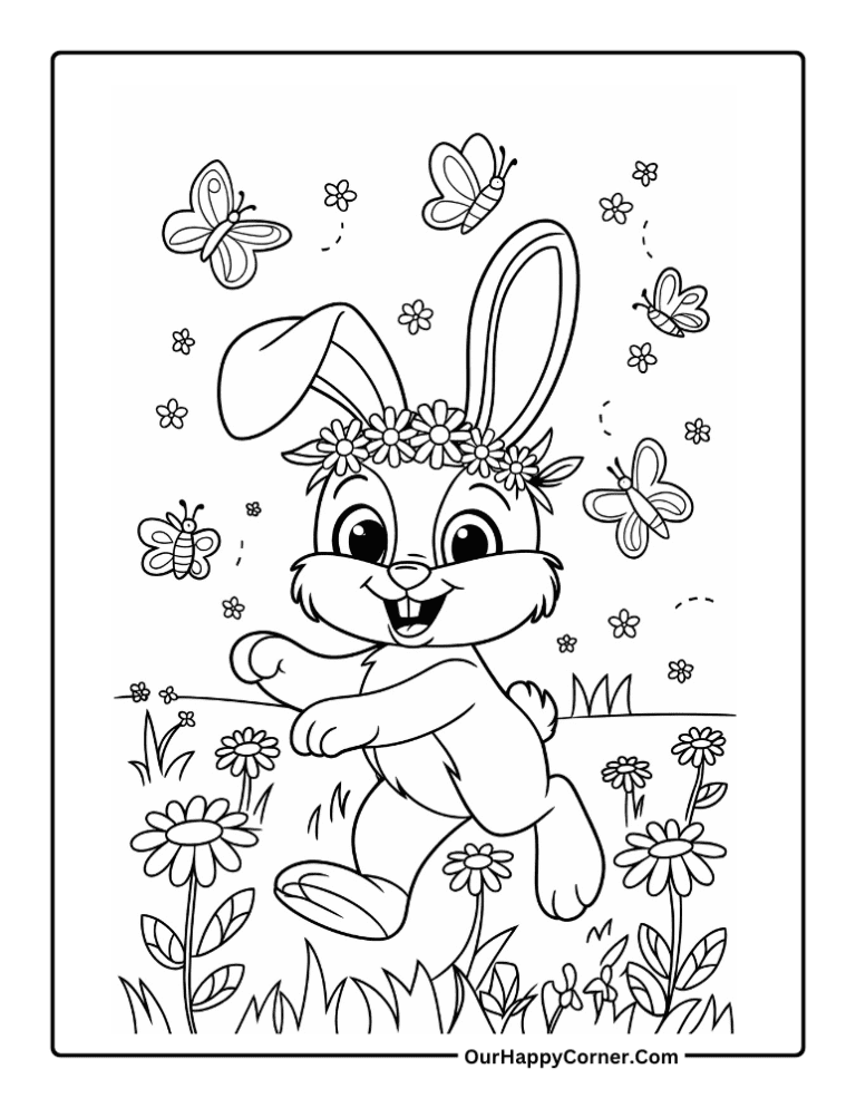 Free Printable Spring Coloring Pages For Kids - Our Happy Corner