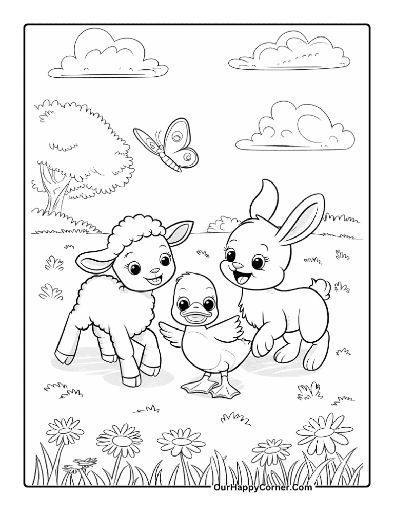 Free Printable Spring Coloring Pages For Kids - Our Happy Corner