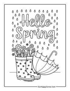 Free Printable Spring Coloring Pages For Kids - Our Happy Corner