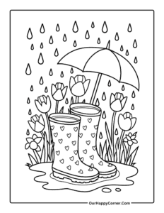 Free Printable Spring Coloring Pages For Kids - Our Happy Corner