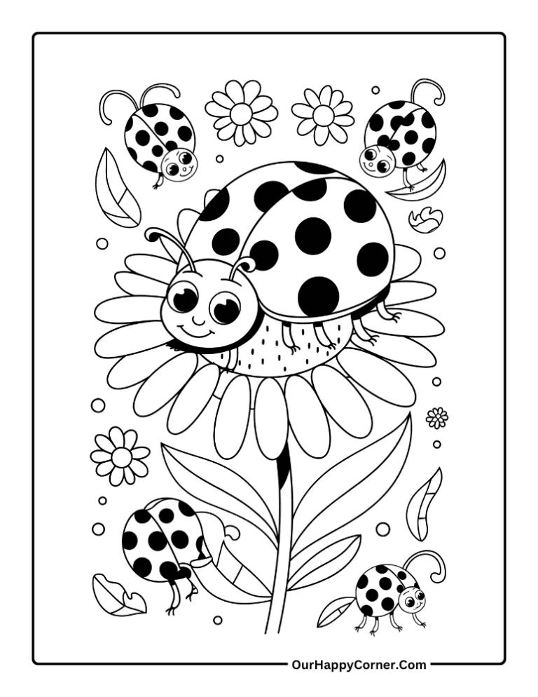 Free Printable Spring Coloring Pages For Kids - Our Happy Corner