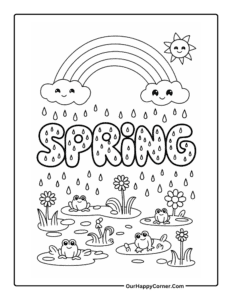 Free Printable Spring Coloring Pages For Kids - Our Happy Corner