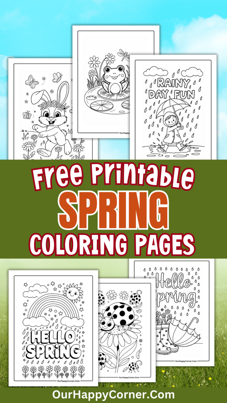 Free Printable Spring Coloring Pages For Kids - Our Happy Corner