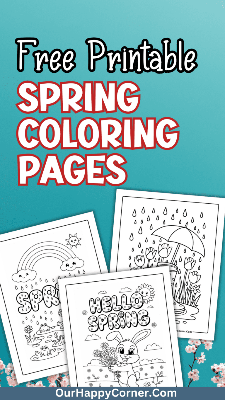 Free Printable Spring Coloring Pages For Kids - Our Happy Corner