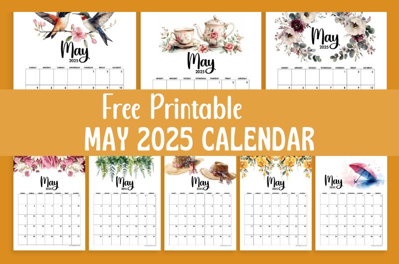Free Printable May 2025 Calendar - Our Happy Corner