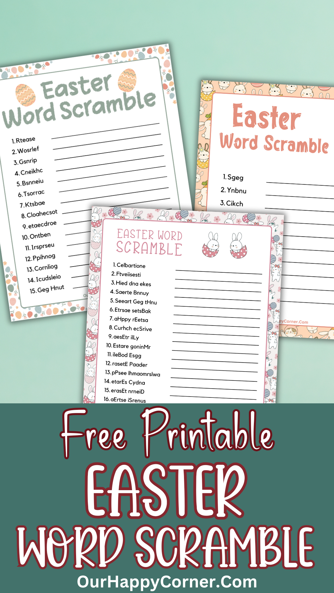 Fun Easter Word Search Puzzles for Kids and Adults - Our Happy Corner