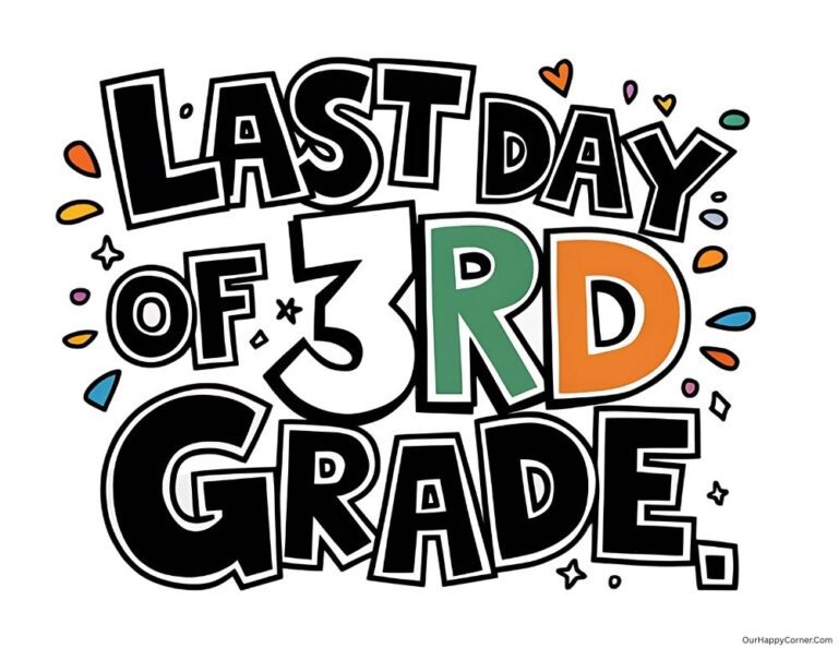 Last Day of School Sign Free Printable - Our Happy Corner