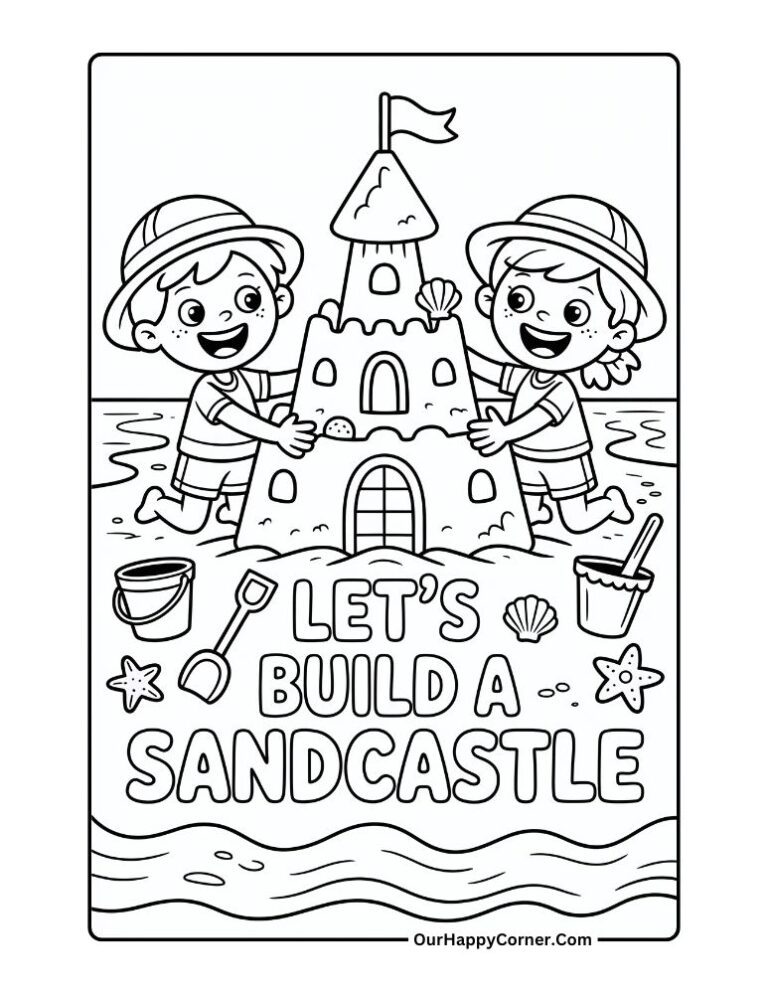 Free Summer Coloring Pages for Kids - Our Happy Corner