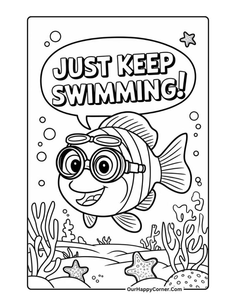 Free Summer Coloring Pages for Kids - Our Happy Corner